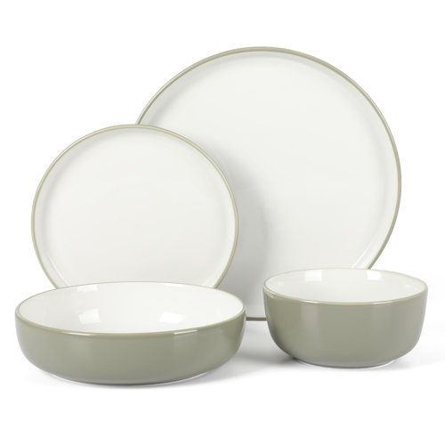 Sur La Table Kitchen Essentials Sur La Porcelain China Dinnerware Set - Service for 4 | Wayfair